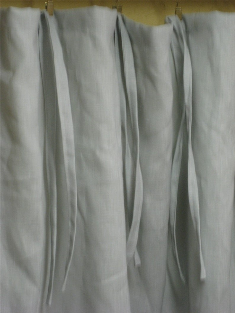Tie up Functional Window Shade With Ruffled Hemrelaxed Rod - Etsy