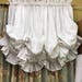 White Linen Ruffled Balloon Shade Window Treatment-ruffled Balloon ...
