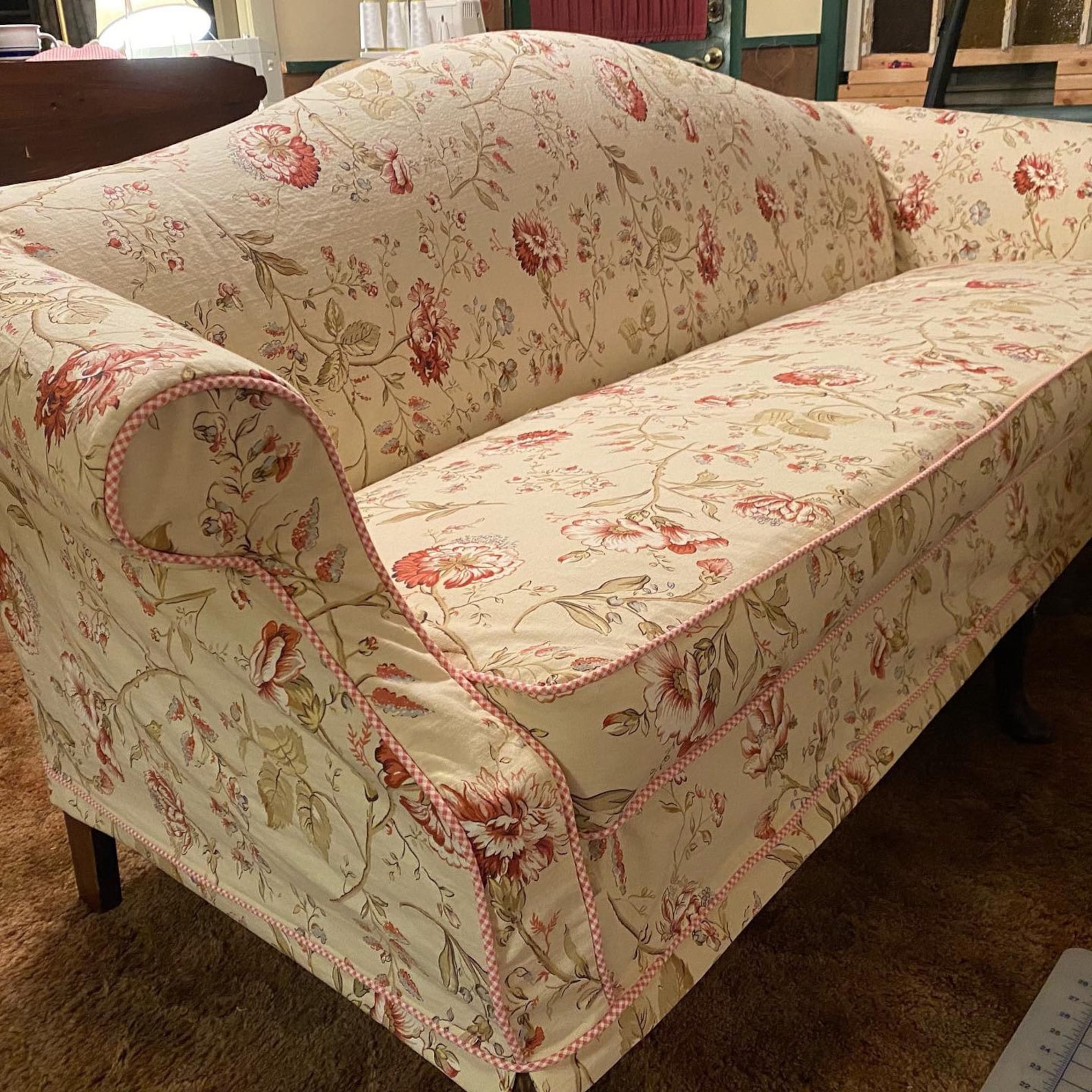 Sofa Slipcovers-white Washed Cotton Canvas Fitted Slipcovers-local ONLY ...