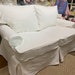 Sofa Slipcovers-white Washed Cotton Canvas Fitted Slipcovers-local ONLY ...