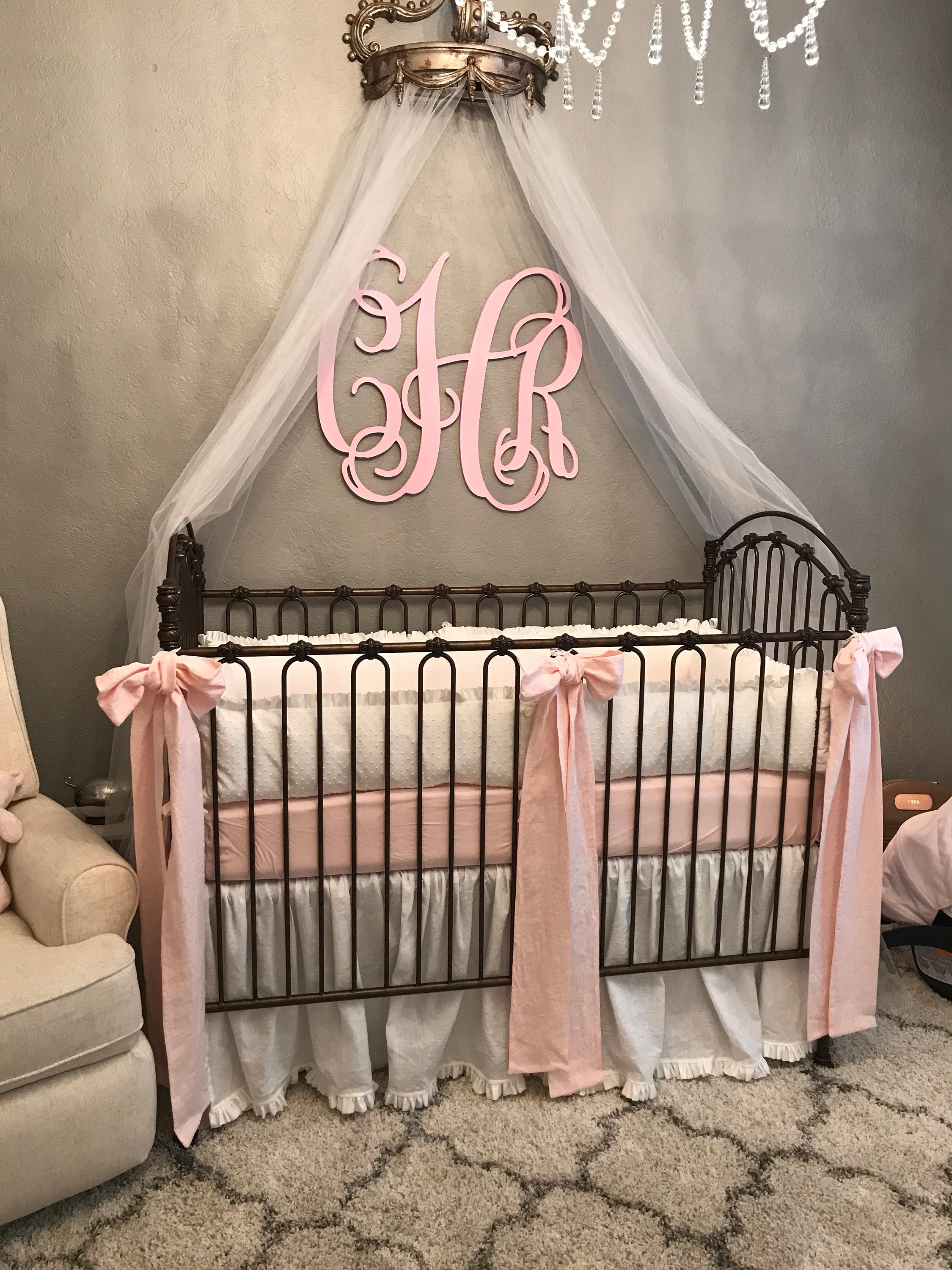 Set of 3 Crib Bows in Your Requested Color-Custom Crib Linens - Etsy.de