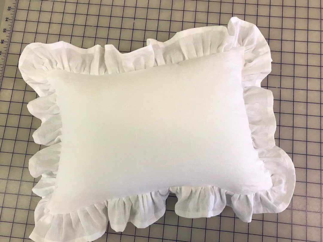 Crib Pillow Sham in Washed Linen or Cotton-pillow With Removable Insert ...