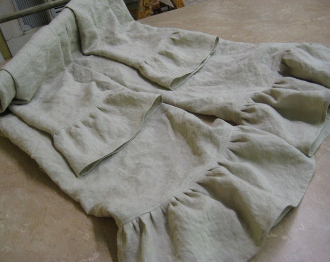 Set of Ruffled Washed Linen Bath Towels - Etsy