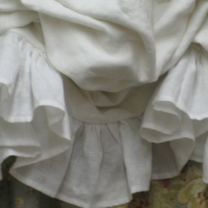 White Linen Ruffled Balloon Shade Window Treatment-ruffled Balloon ...