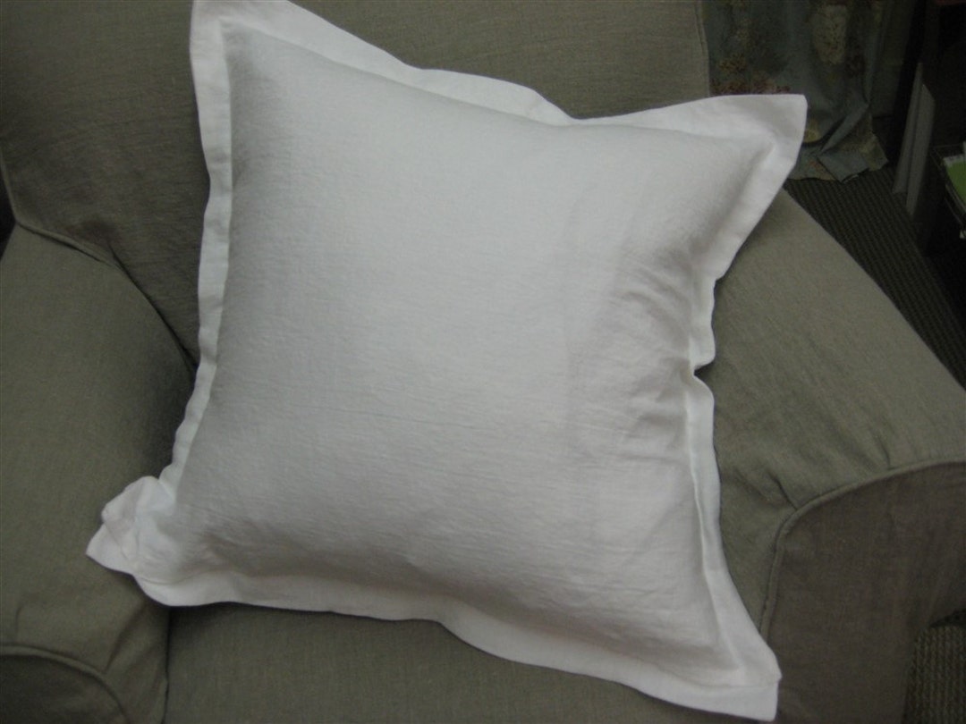 3 Washed Linen Tailored Pillow Shams-linen Color Options-3 Washed Linen ...