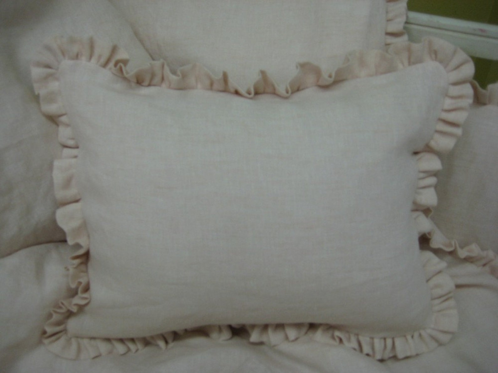 Ruffled Crib Pillow in Linen-with or Without Pillow - Etsy