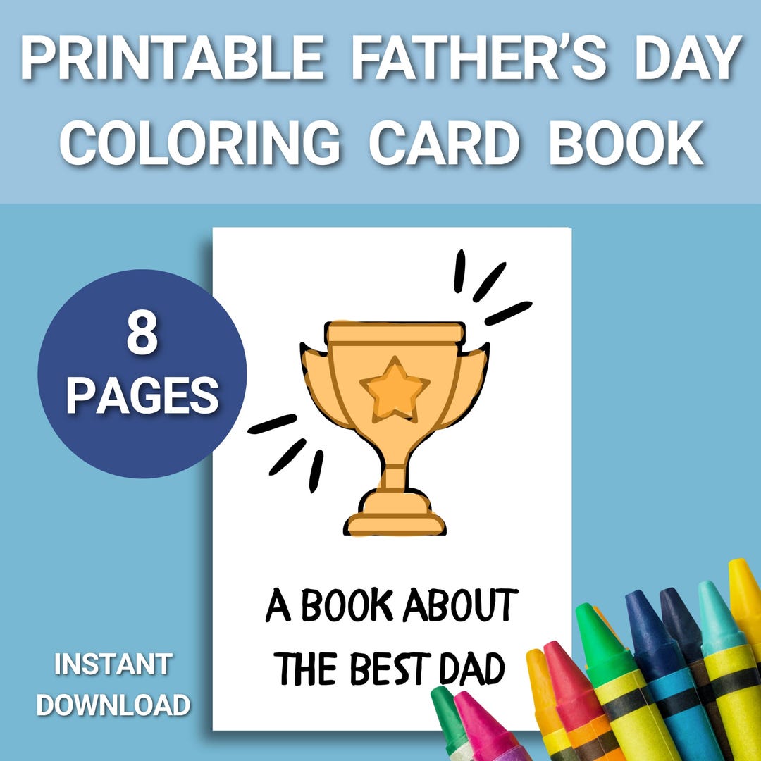 All About My Dad Printable Book for Father’s Day, DIY Father’s Day Gift ...