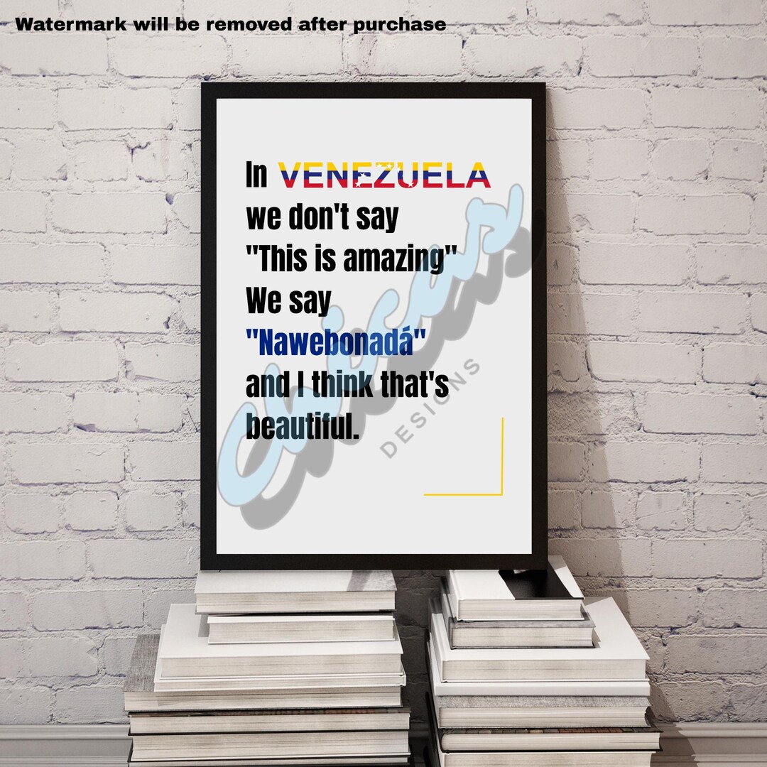 Printable Quote From Venezuela Digital Download - Fun Wall Art Decor - Etsy