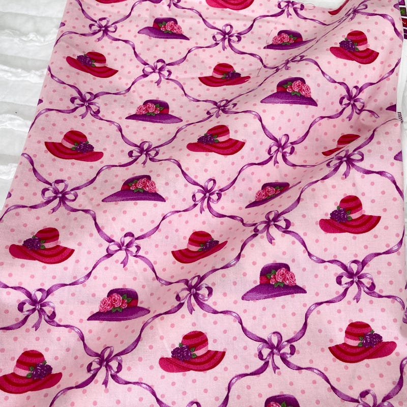 Red Hat Society Fabric - Etsy