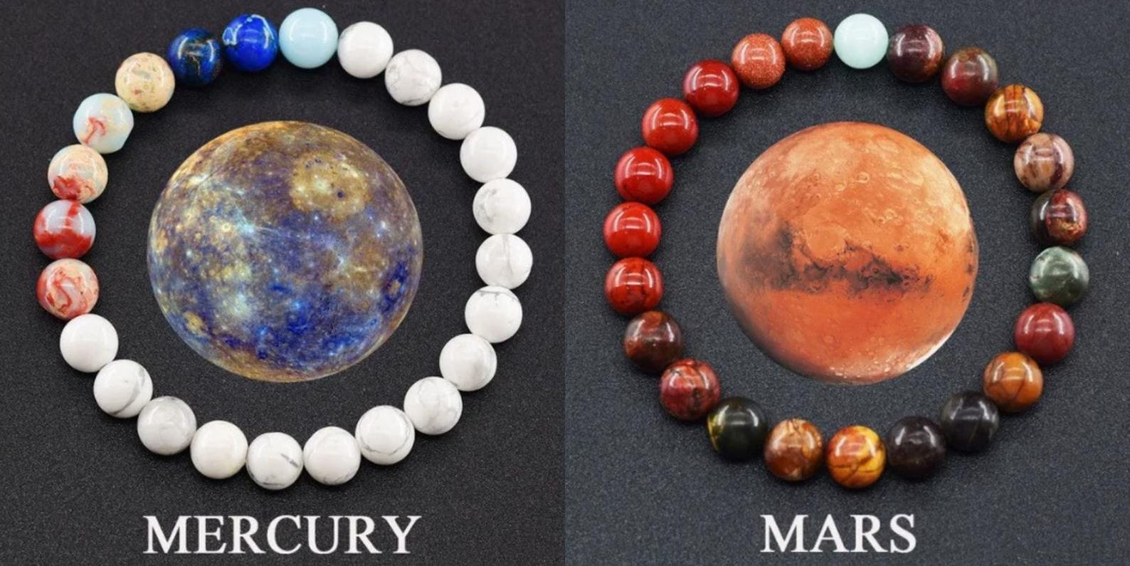 Handmade, Solar System Bracelet, Planets Collection, Beads, Sun, Earth ...