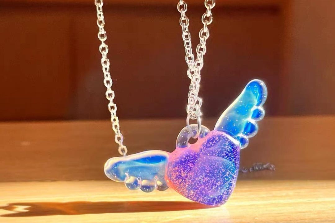 Angel, Heart, Wings, Love Pendant, Glass Pendant, Fashion Design, Craft ...