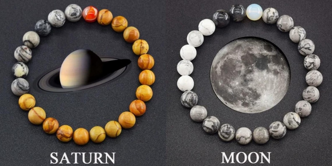 Handmade, Solar System Bracelet, Planets Collection, Beads, Sun, Earth ...