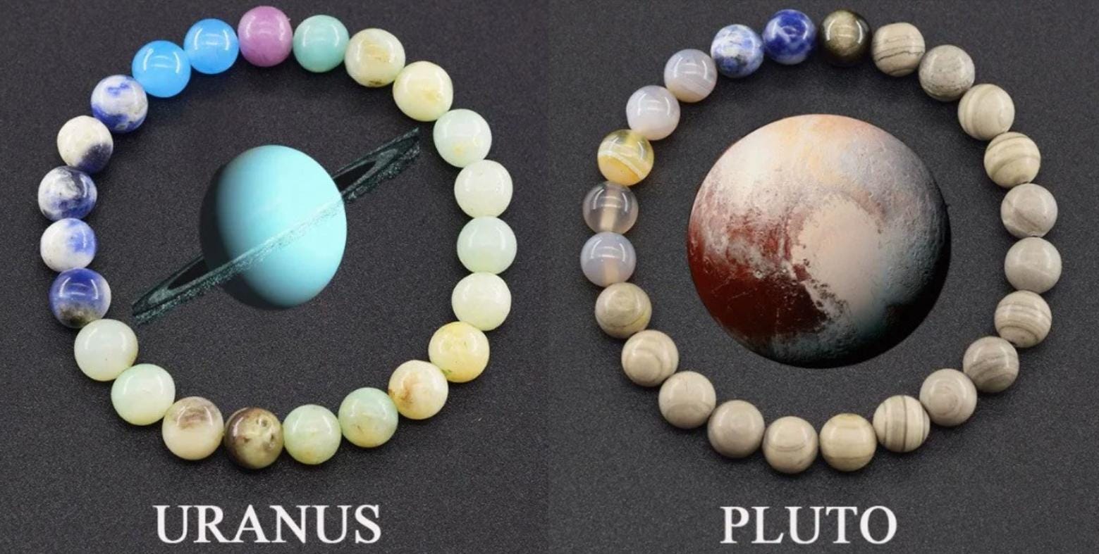 Handmade, Solar System Bracelet, Planets Collection, Beads, Sun, Earth ...