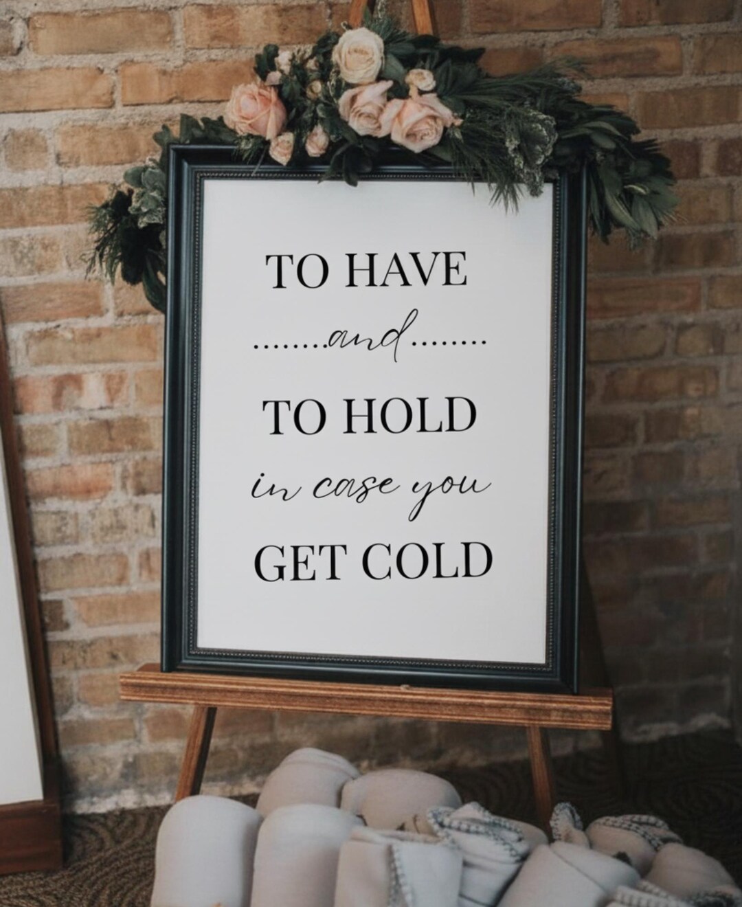 Minimal Wedding Blanket Sign Reception to Have and to Hold Sign Wedding ...