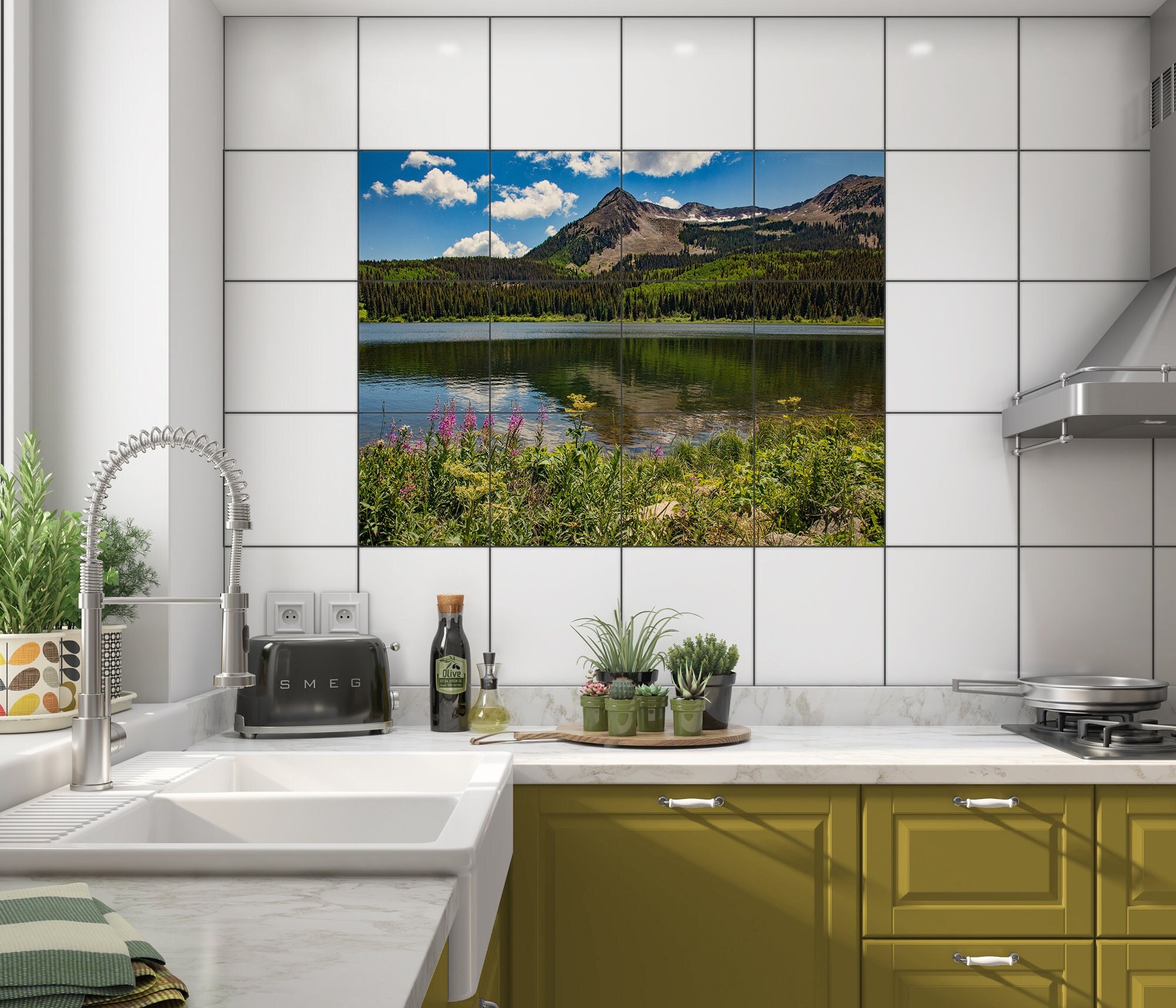 Colorado Ceramic Tile Mural, Window Mural, Kitchen Back Splash ...