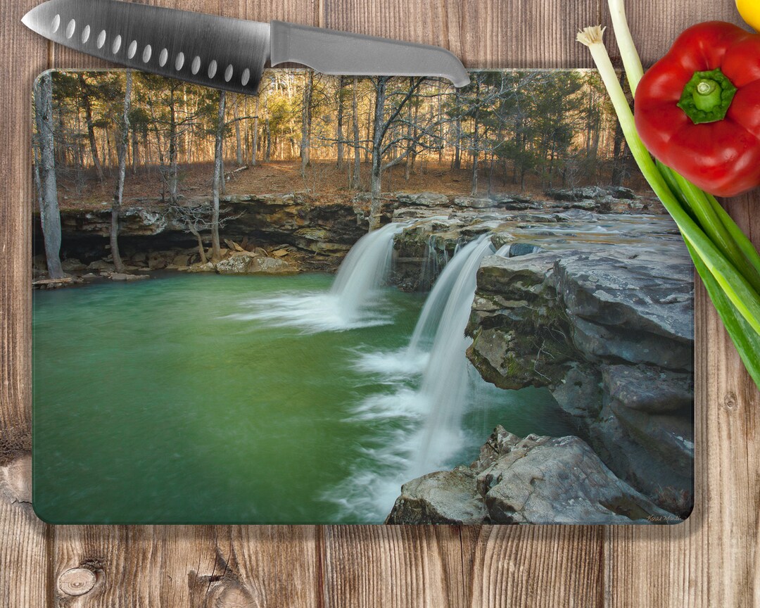 Falling Water Falls Arkansas Cutting Board - Side View Stunning ...
