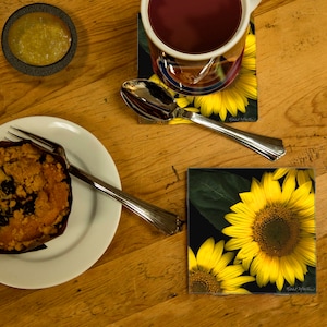 Sunflower Coaster With Matte Finish Ceramic | Sunflower Art | Beautiful ...