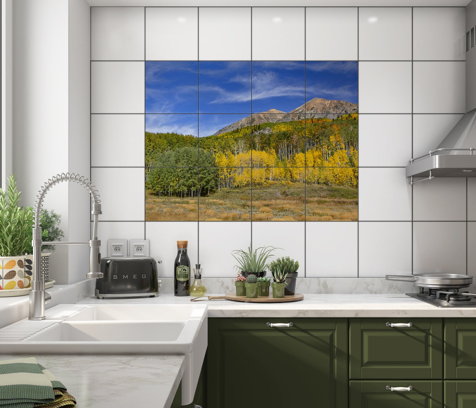 Colorado Ceramic Tile Mural Aspen Back Splash Back-splash - Etsy