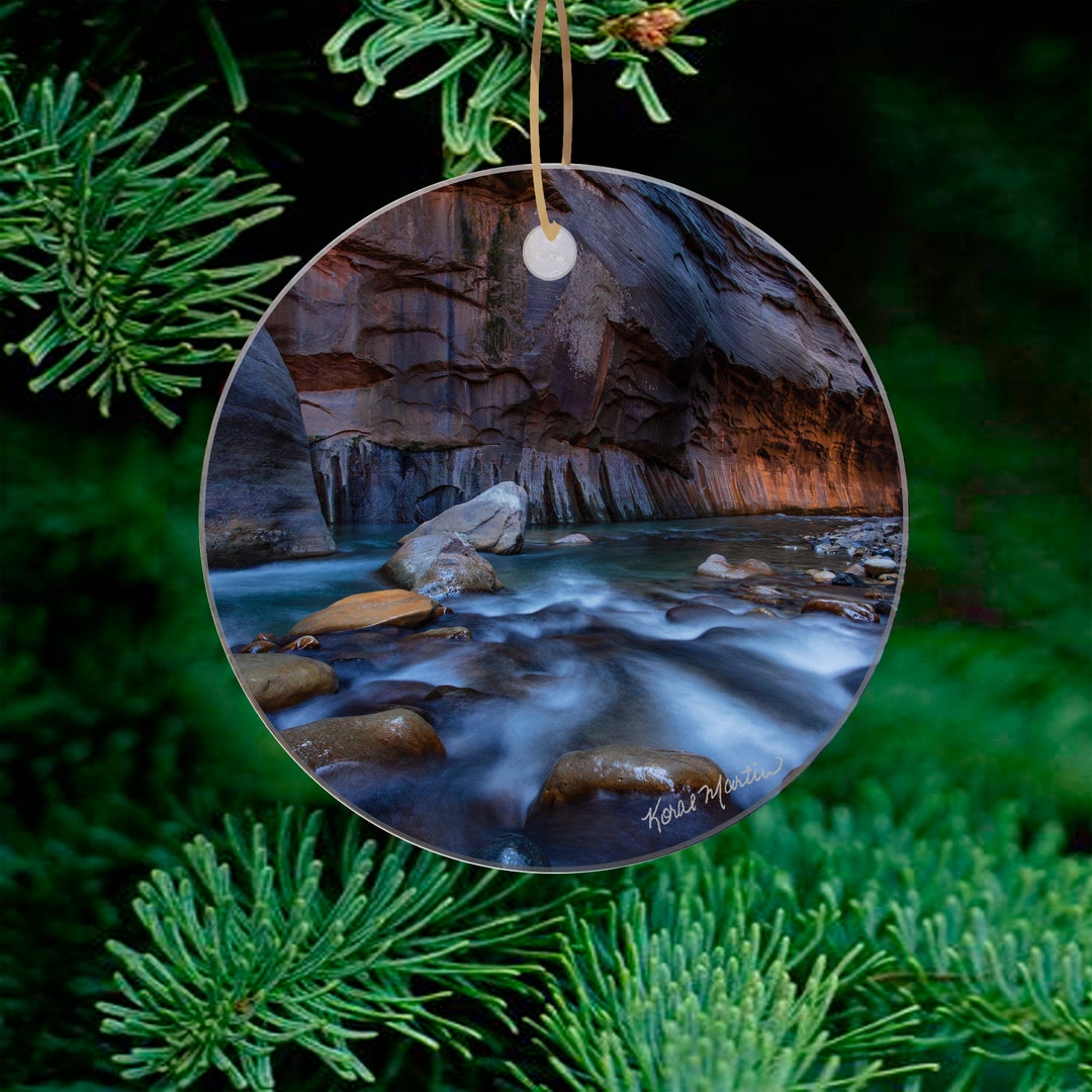 Zion Narrows Ornament With Zion National Park Photo - Slot Canyon Art ...