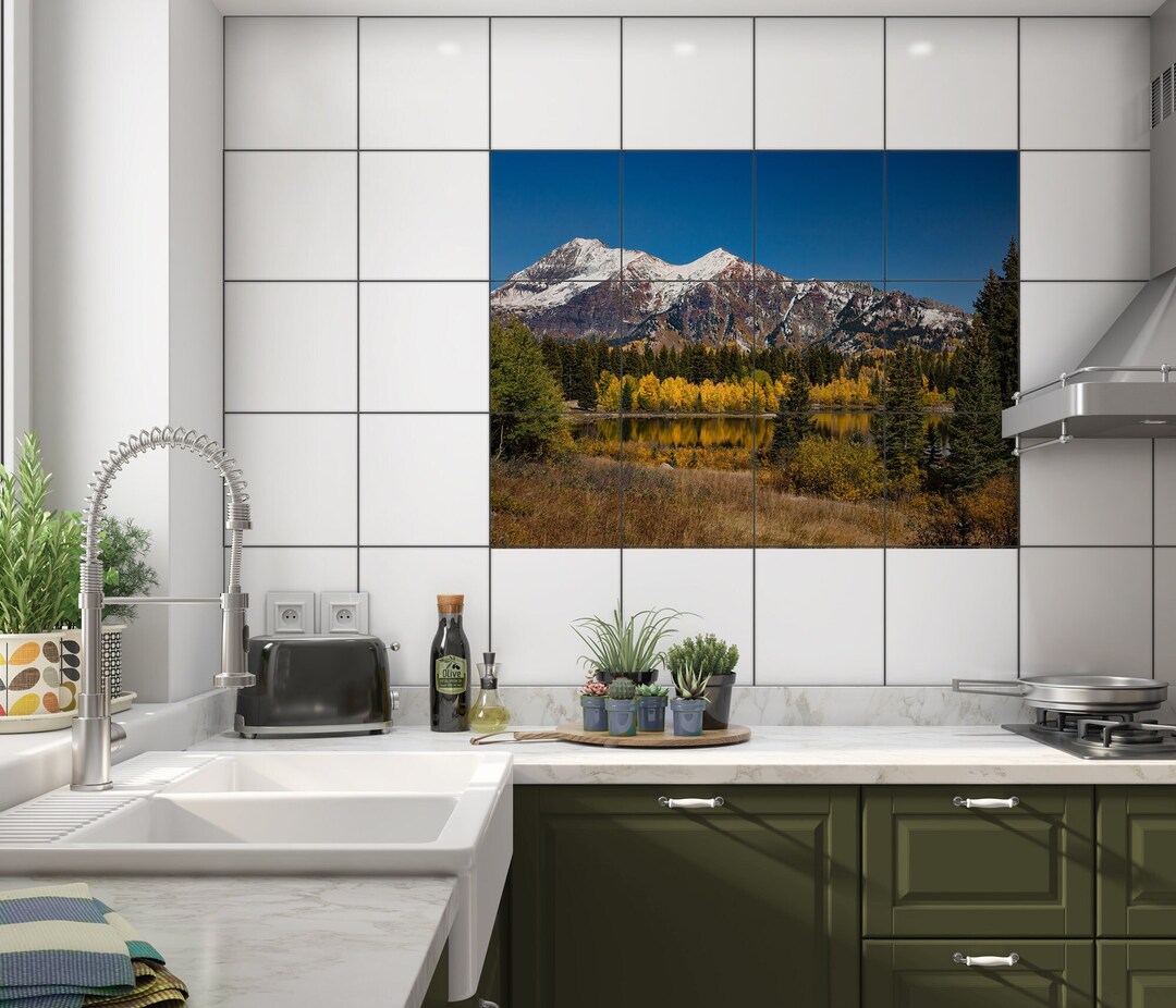 Colorado Ceramic Tile Mural - Lost Lakes at Kebler Pass Wall Art With ...