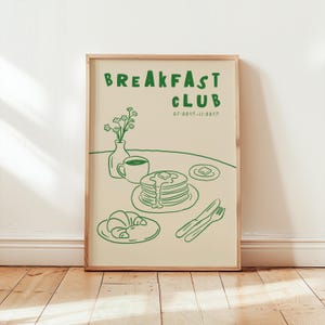 Set of 2 Kitchen Print, Breakfast Club Poster, Coffee Print, Trendy ...
