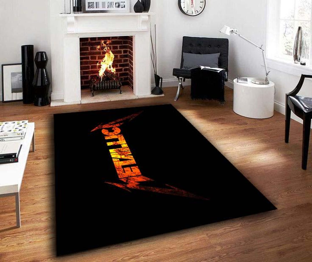 Metallica Rug, Metal Music Rug, Nonslip Rug, Antibacterial Rug ...