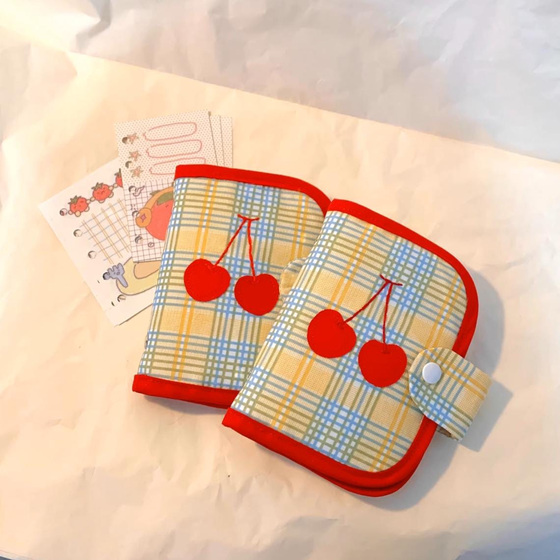 Cute and Functional A7 Binder, Adorable Cherry Design, Kawaii ...