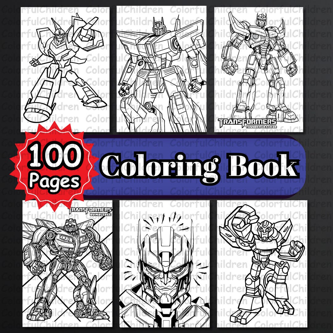 100 Pages/ Coloring Book/ Coloring Pages for Kids/ PDF File/digital ...