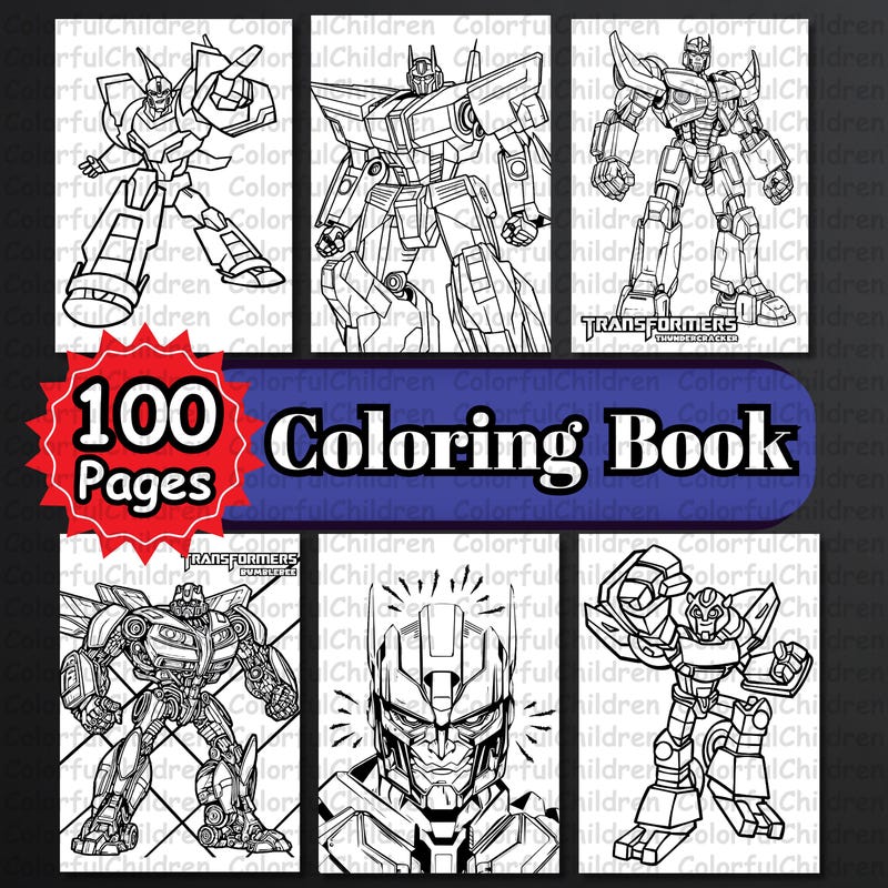 Transformer Coloring Page - Etsy