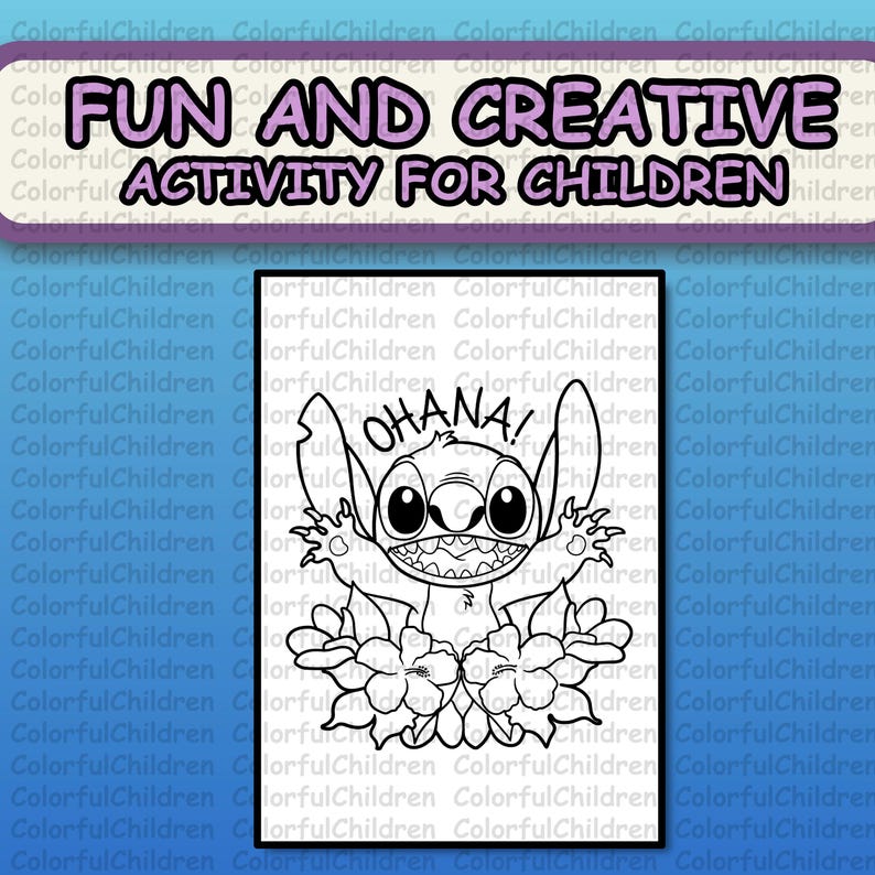 140 Pages /lilo & Stitch /coloring Book/ Coloring Pages for Kids/ PDF ...
