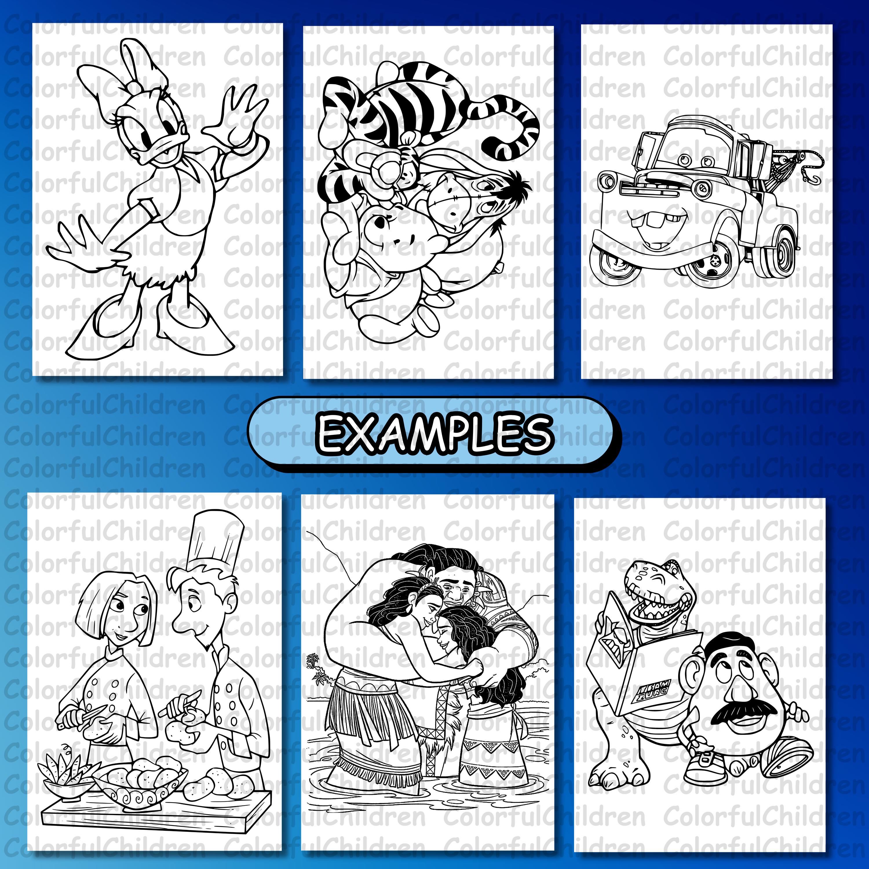 155 Pages/ Cartoons Mix/ Coloring Book/ Coloring Pages for Kids/ PDF ...