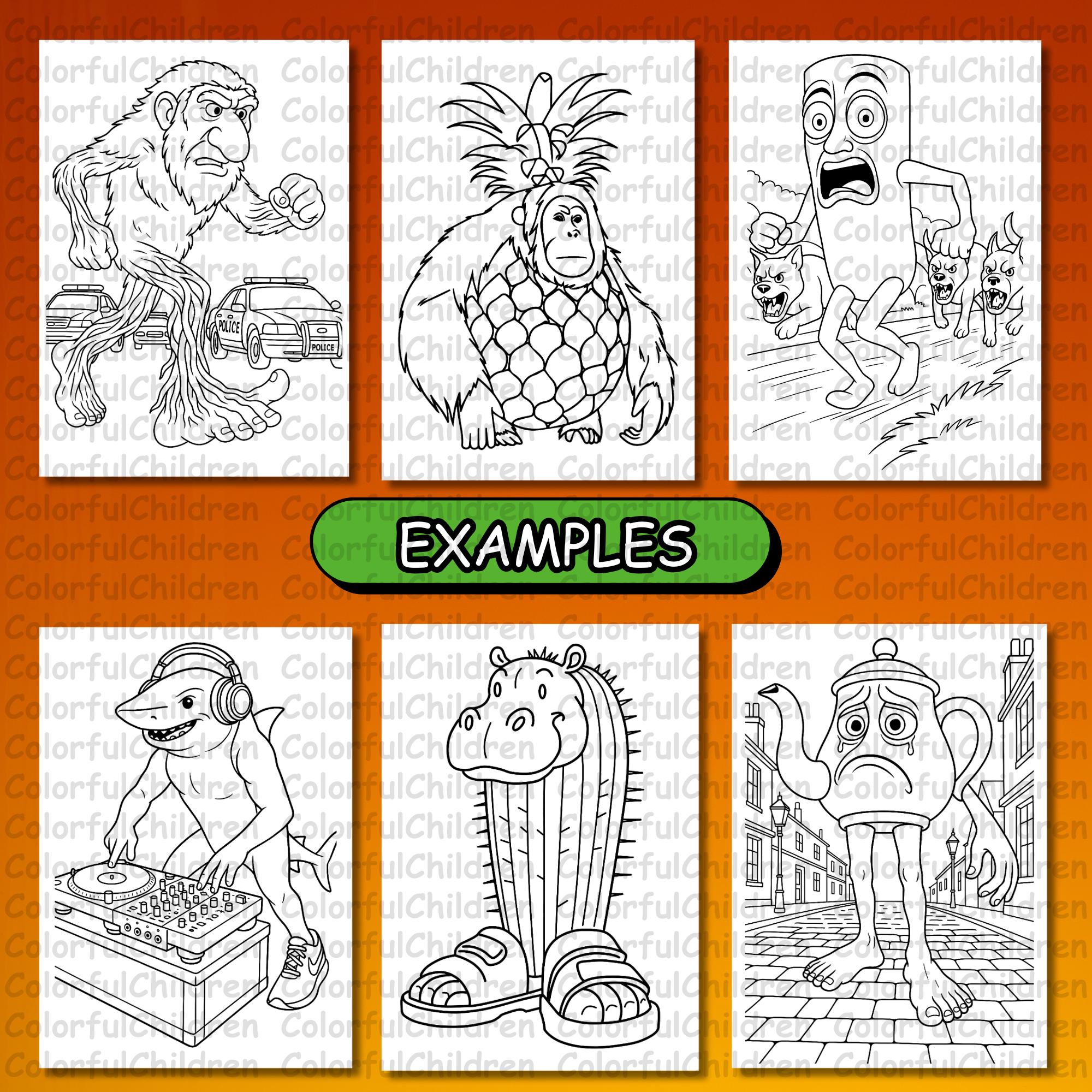 57 Pages / Brainrot Coloring Pages / PDF File/ Digital Download/ A4 ...