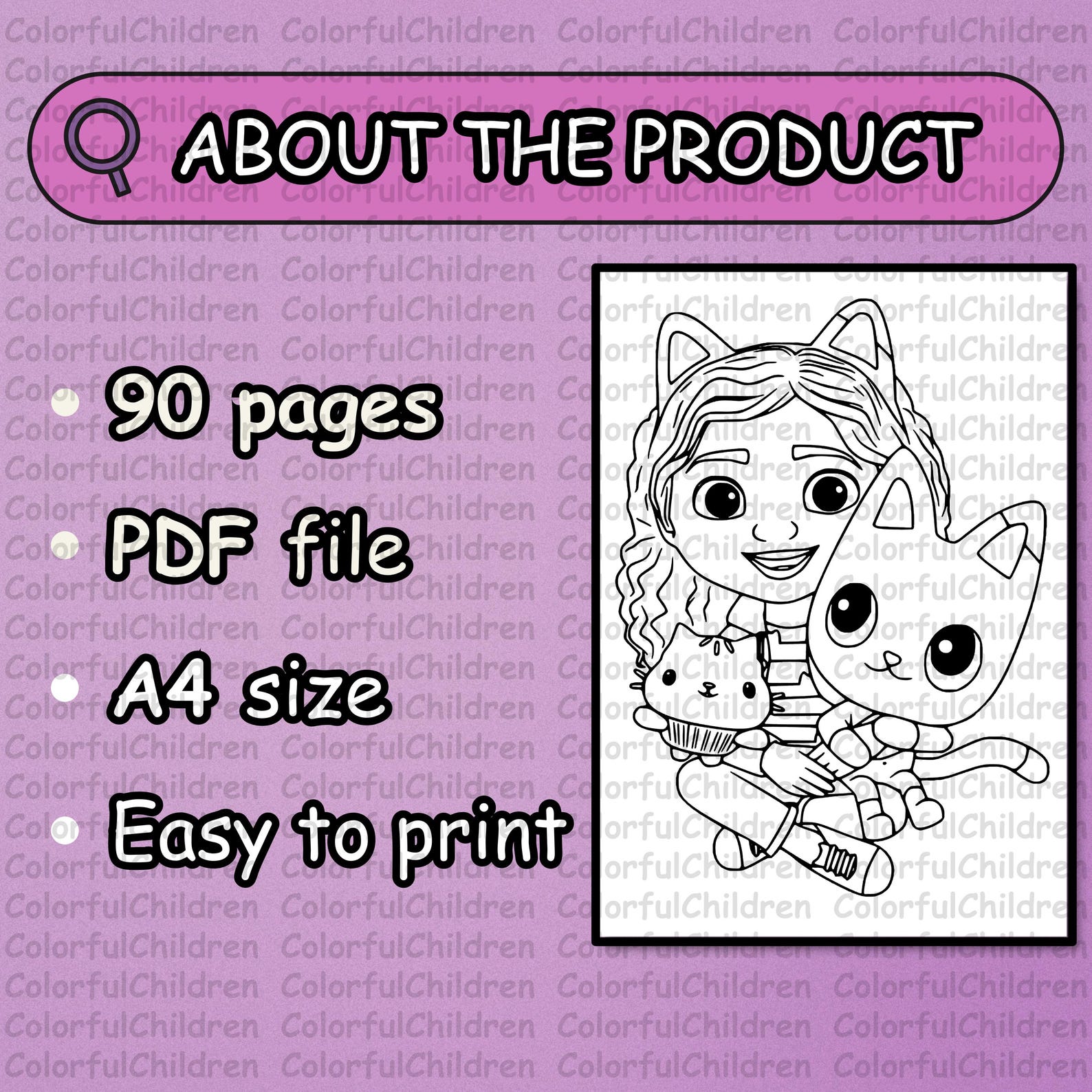 90 Pages /coloring Book/ Coloring Pages for Kids/ PDF File/digital ...