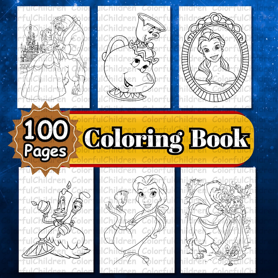 100 Pages/ Coloring Book/ Coloring Pages for Kids/ PDF File/digital ...