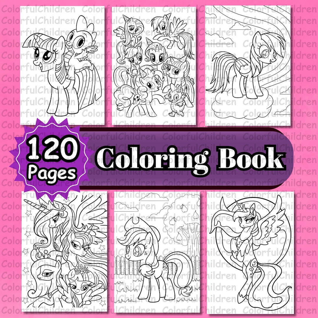 120 Pages/ Coloring Book/ Coloring Pages for Kids/pdf File/digital ...