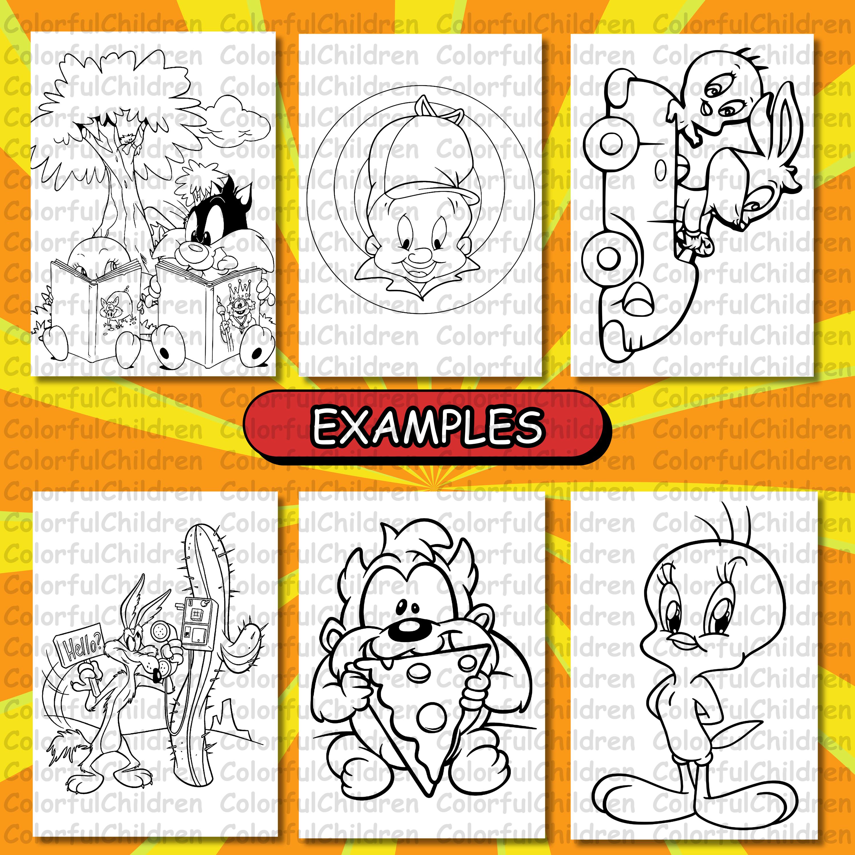 220 Pages/ Cartoons Mix/ Coloring Book/ Coloring Pages for Kids/ PDF ...