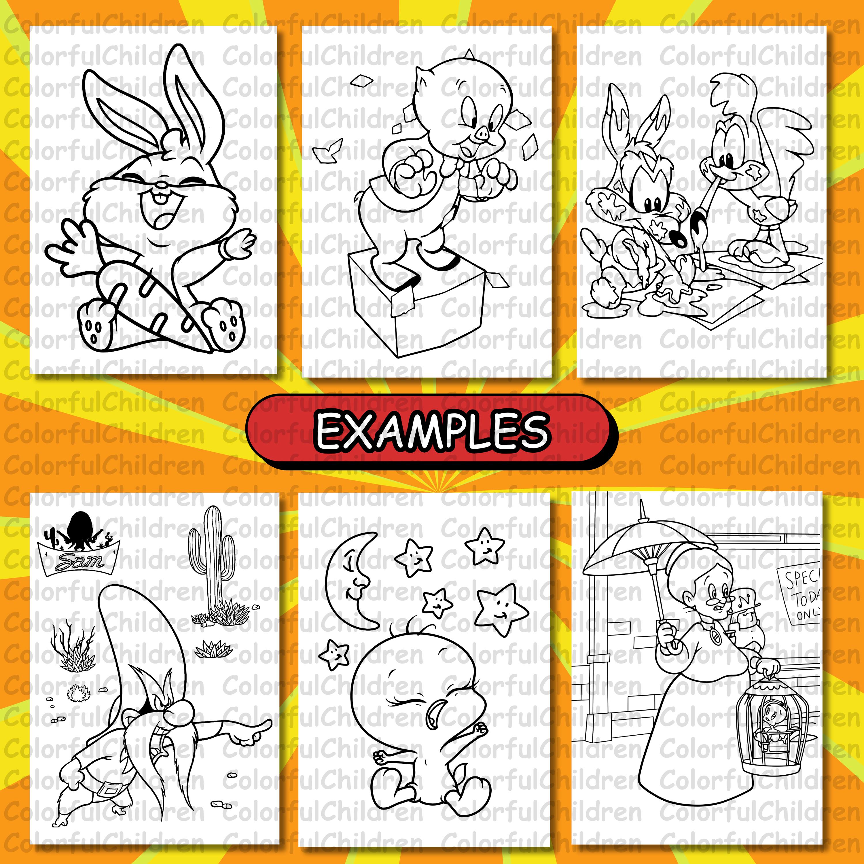 220 Pages/ Cartoons Mix/ Coloring Book/ Coloring Pages for Kids/ PDF ...