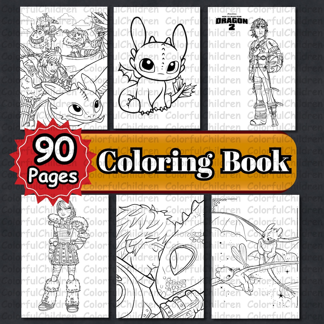 90 Pages/ Coloring Book/ Coloring Pages for Kids/ PDF File/digital ...