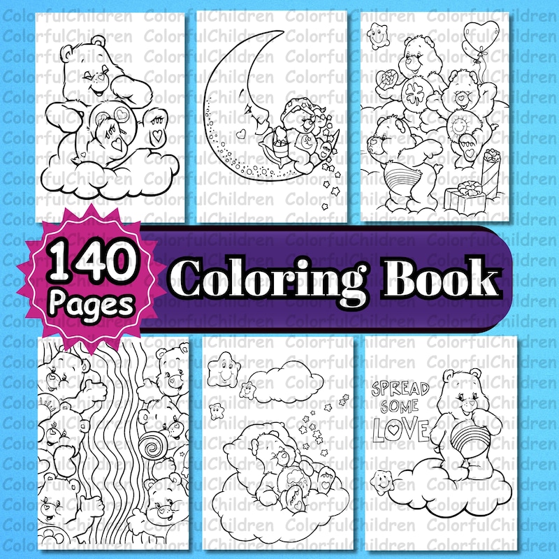 Purple Bear and Book - Etsy