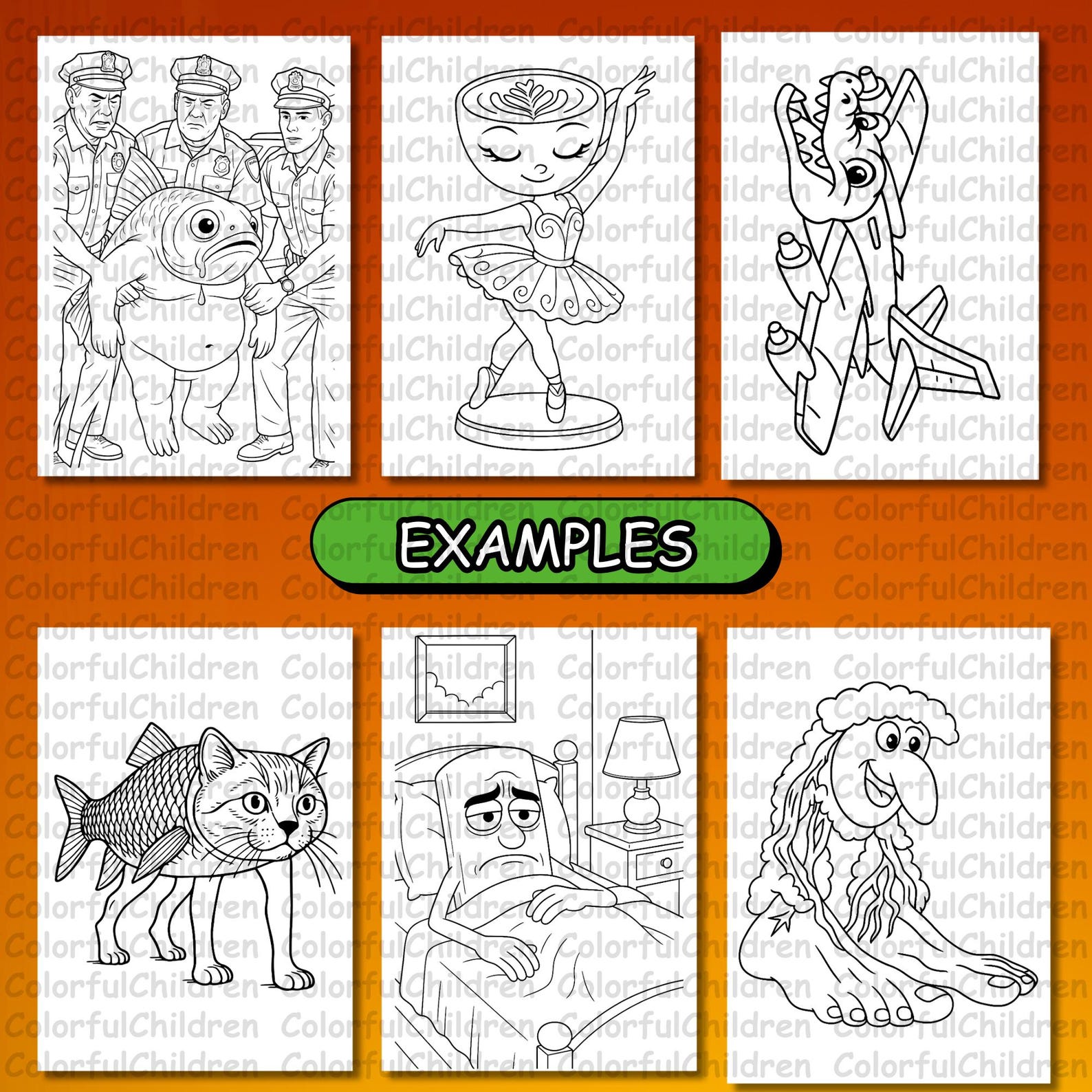 57 Pages / Brainrot Coloring Pages / PDF File/ Digital Download/ A4 ...