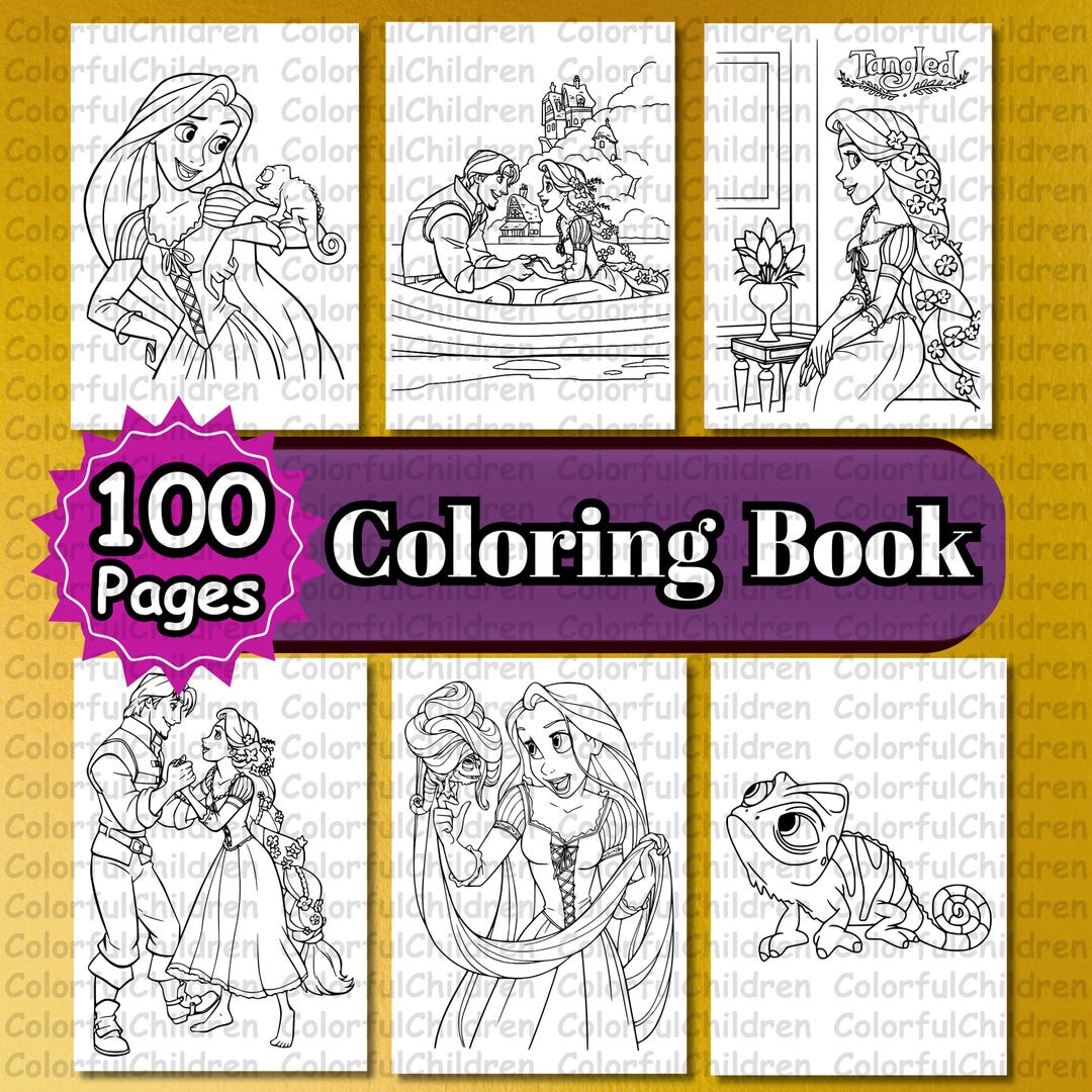 100 Pages/ Coloring Book/ Coloring Pages for Kids/ PDF File/digital ...