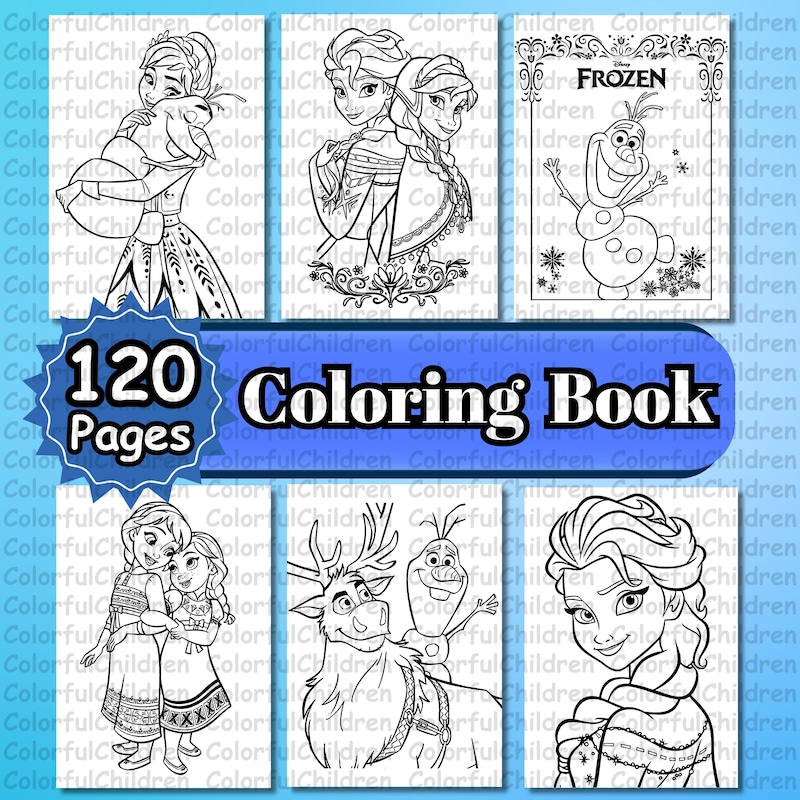 Frozen 2 Coloring Book - Etsy