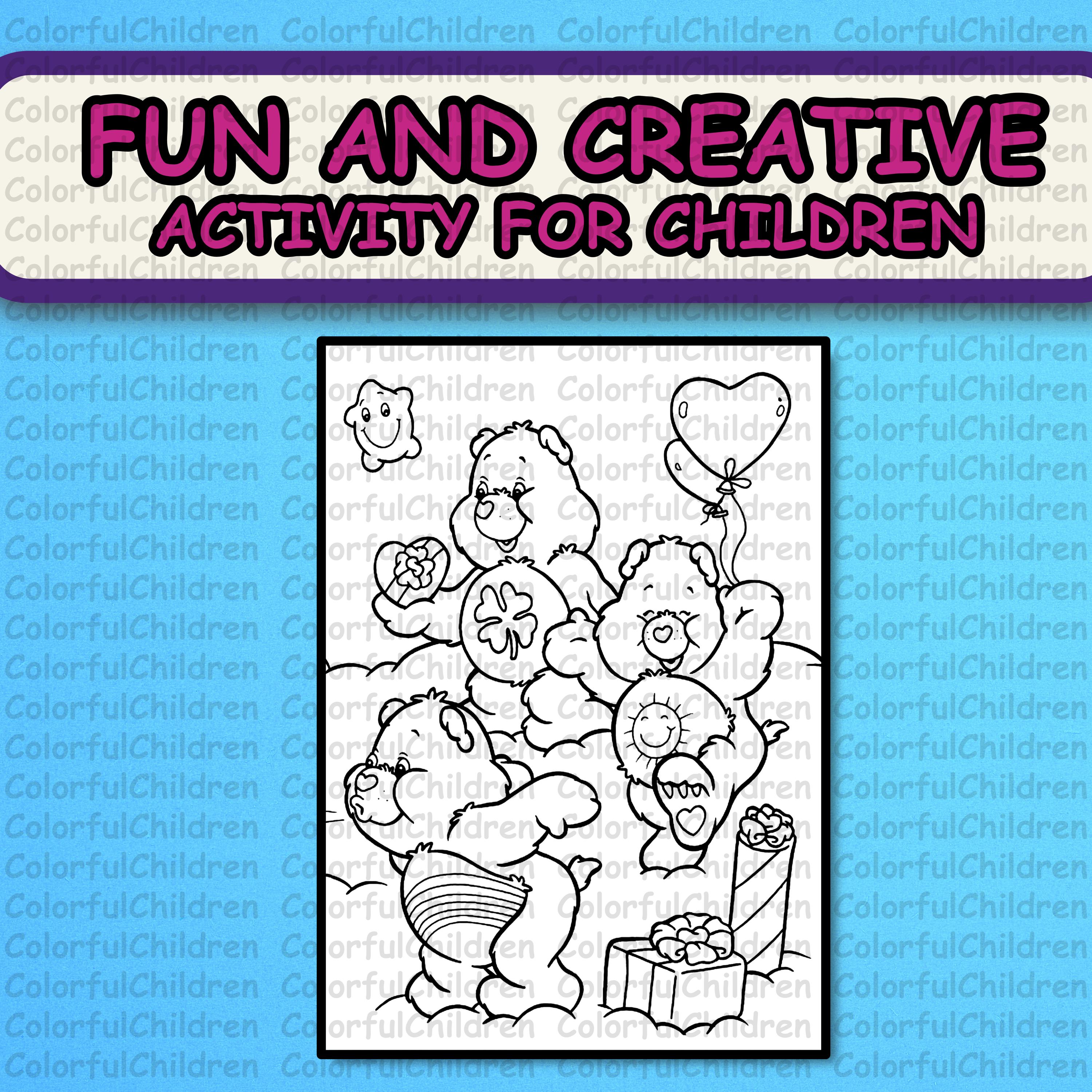 140 Pages / Cute Bears / Coloring Book/ Coloring Pages for Kids/ PDF ...