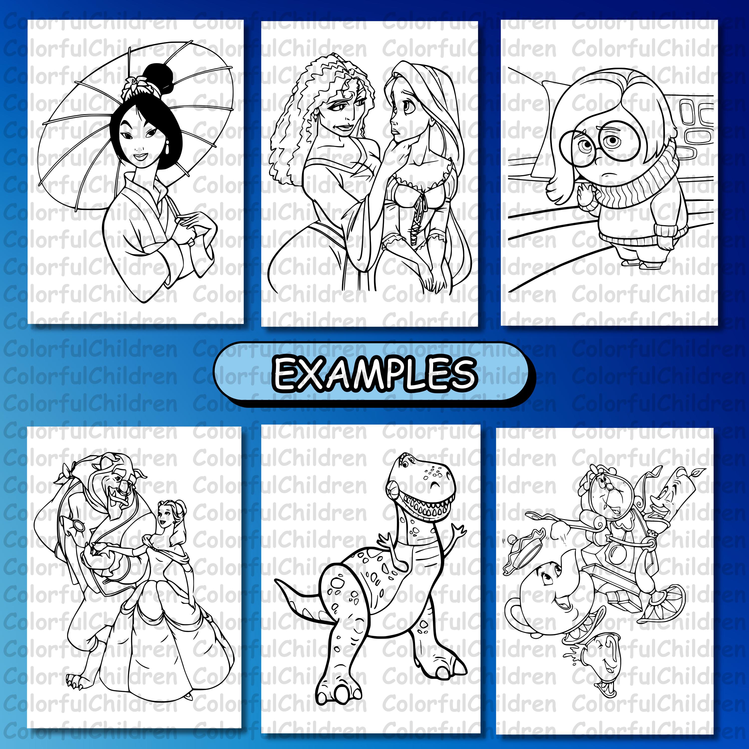 155 Pages/ Cartoons Mix/ Coloring Book/ Coloring Pages for Kids/ PDF ...