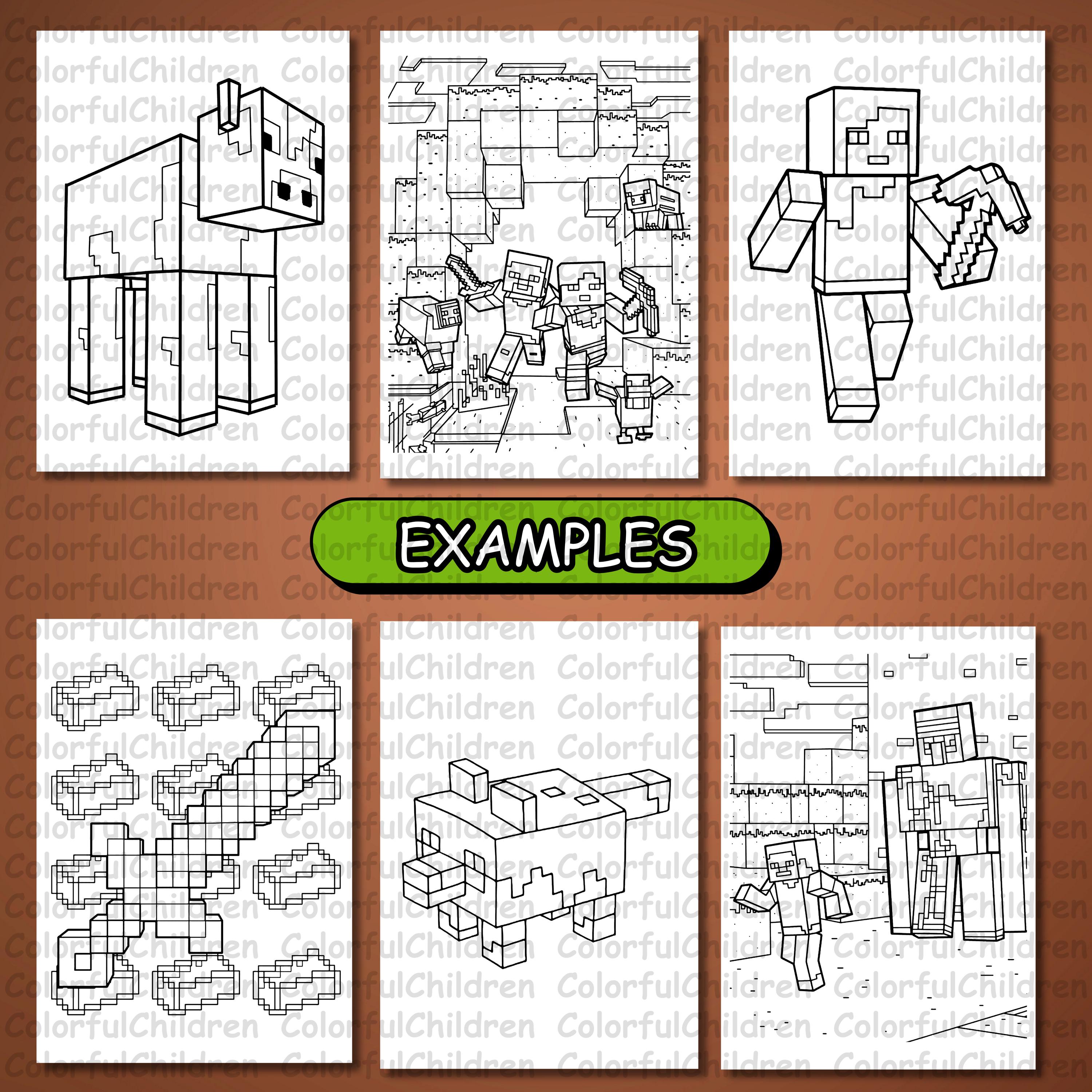 145 Pages / Mine Game /coloring Book/ Coloring Pages for Kids/ PDF File ...