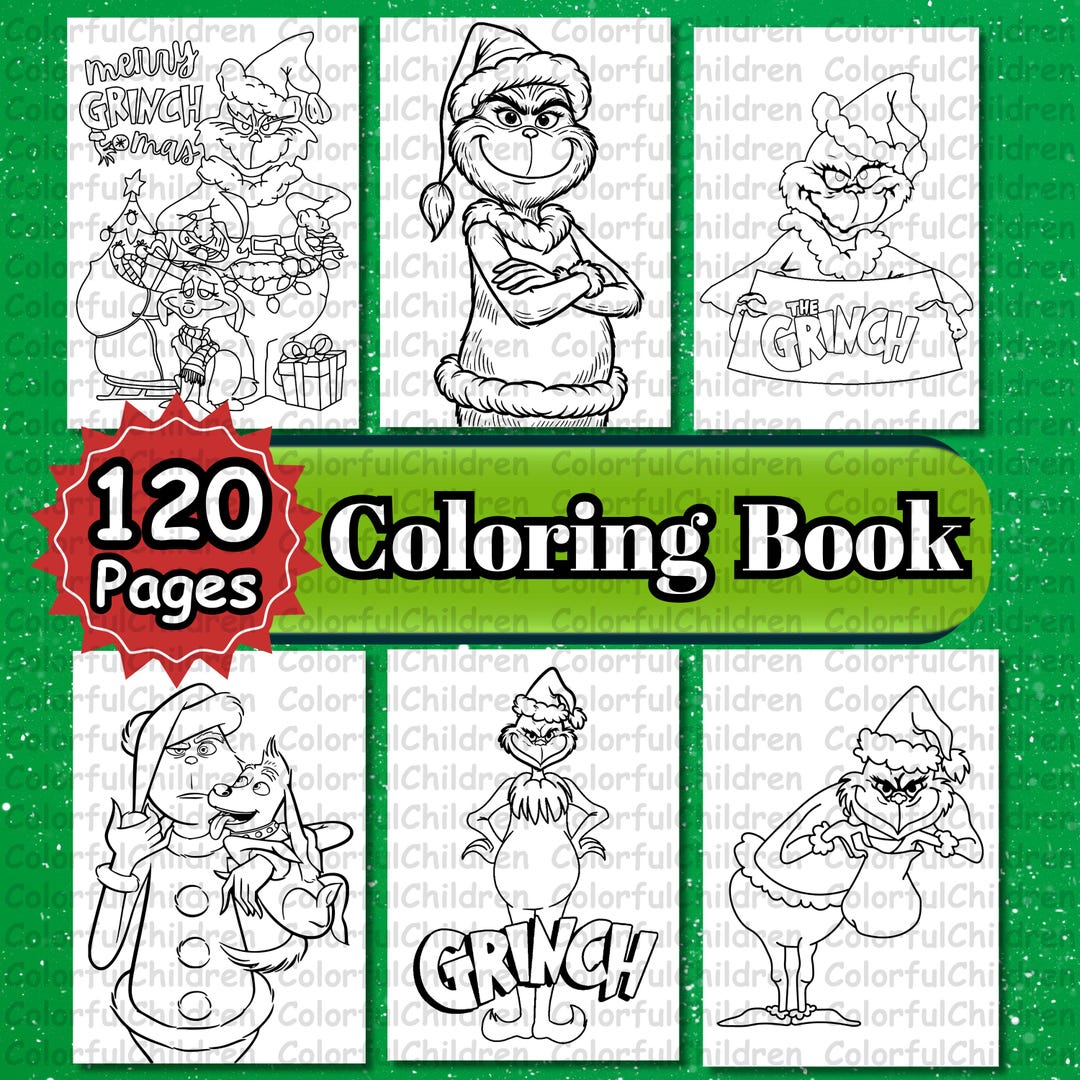 120 Pages/ Christmas/coloring Book/ Coloring Pages for Kids/pdf File ...