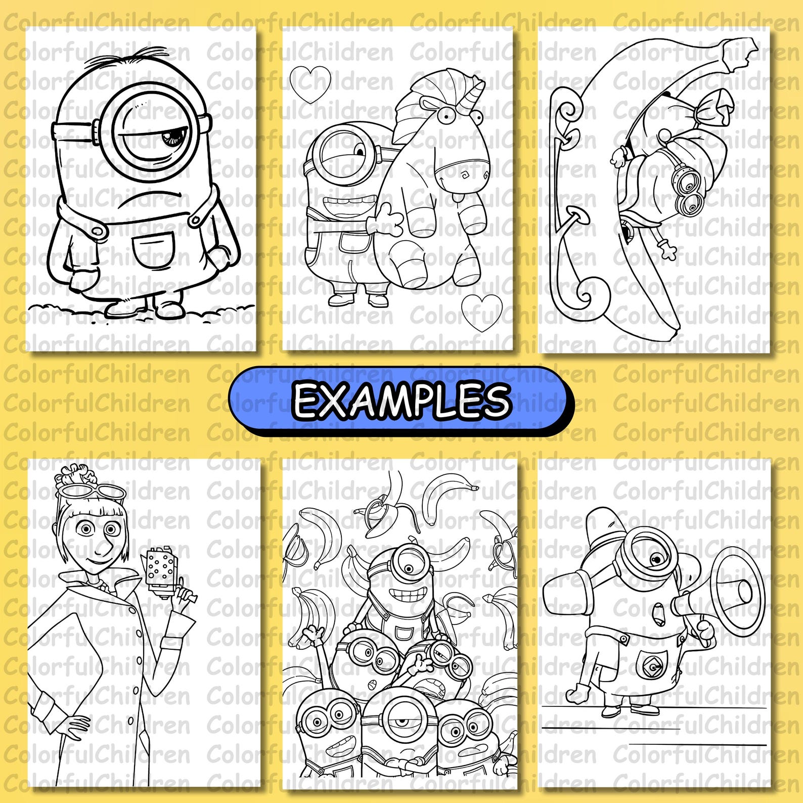 100 Pages / Coloring Book/ Coloring Pages for Kids/ PDF File/ Digital ...