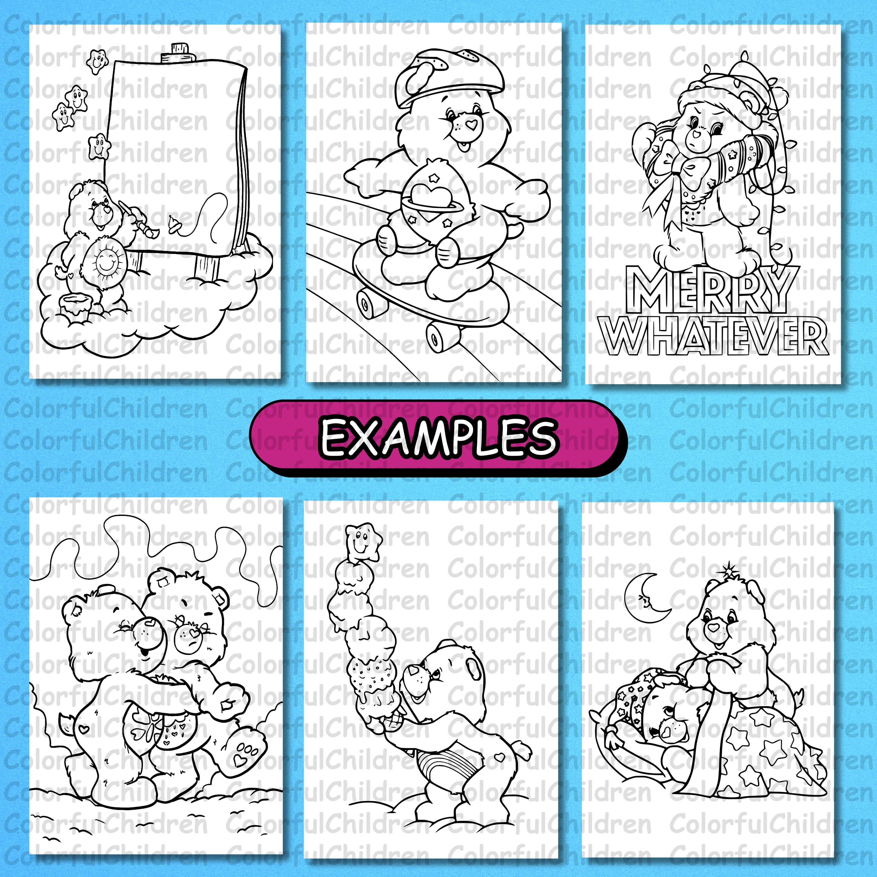 140 Pages / Cute Bears / Coloring Book/ Coloring Pages for Kids/ PDF ...