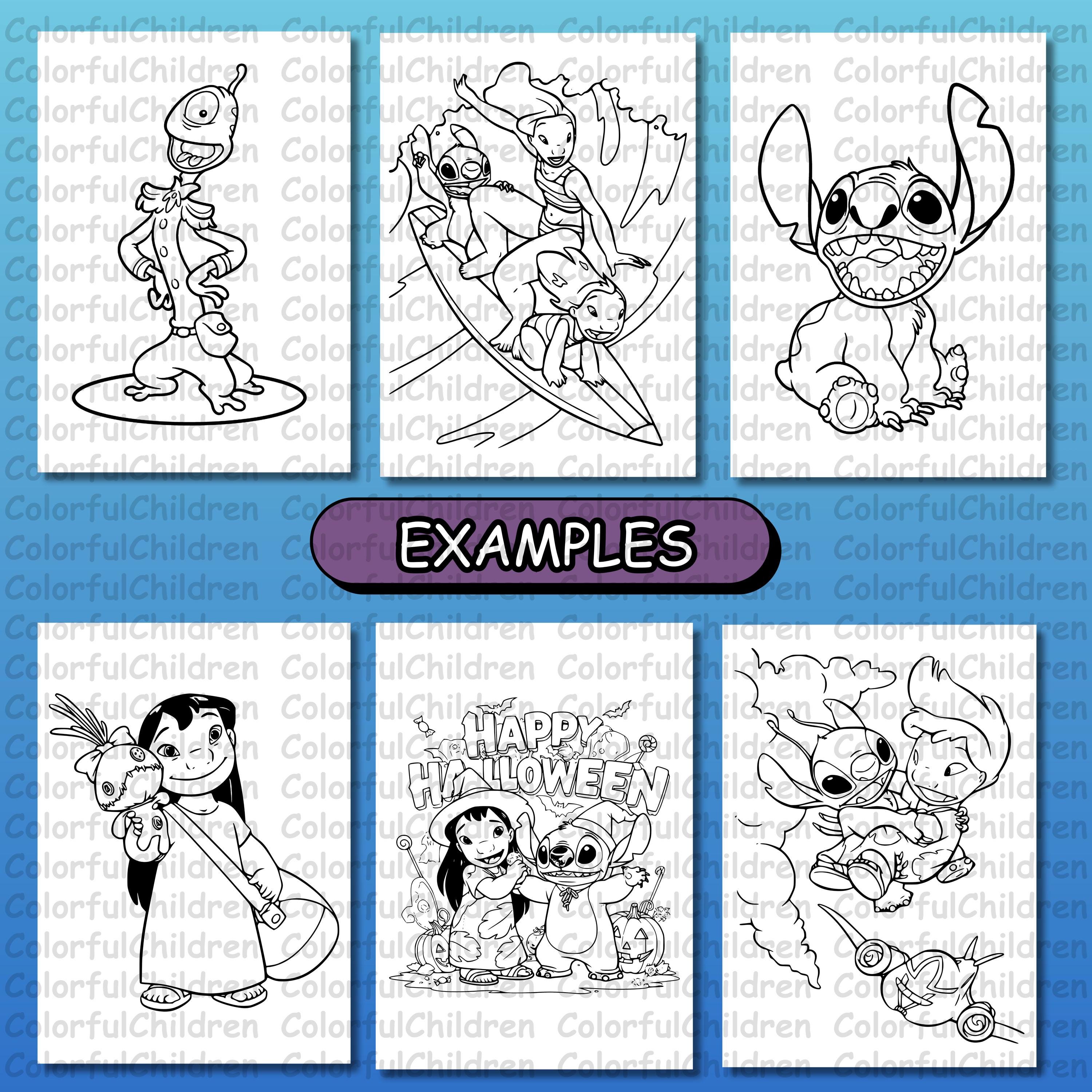 140 Pages /lilo & Stitch /coloring Book/ Coloring Pages for Kids/ PDF ...