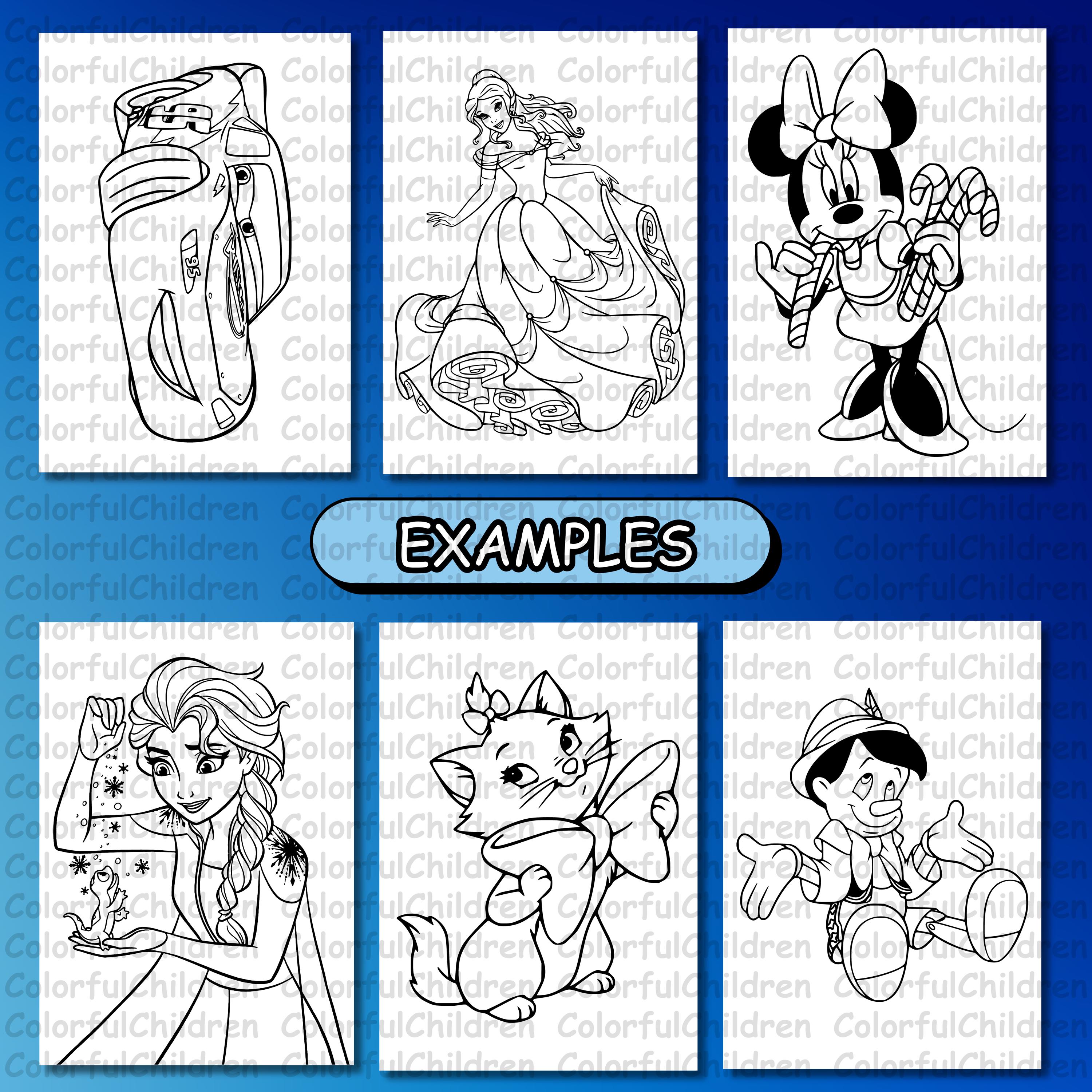 155 Pages/ Cartoons Mix/ Coloring Book/ Coloring Pages for Kids/ PDF ...